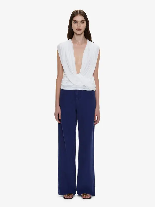 Christopher Esber Ripple Drape Top - White