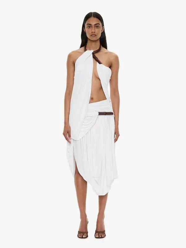 Christopher Esber Chime Necklace Drape Dress