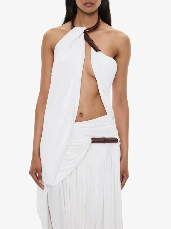 Christopher Esber Chime Necklace Drape Dress
