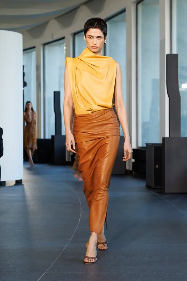 Christopher Esber Drop Leather Tee Dress
