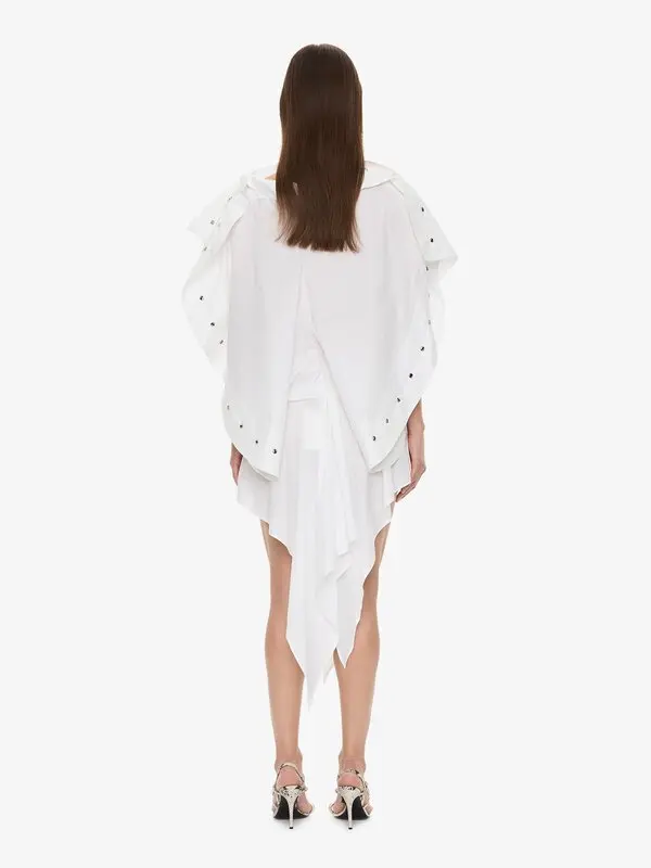 Christopher Esber Cotton Poplin Spiral Stone Snap Dress