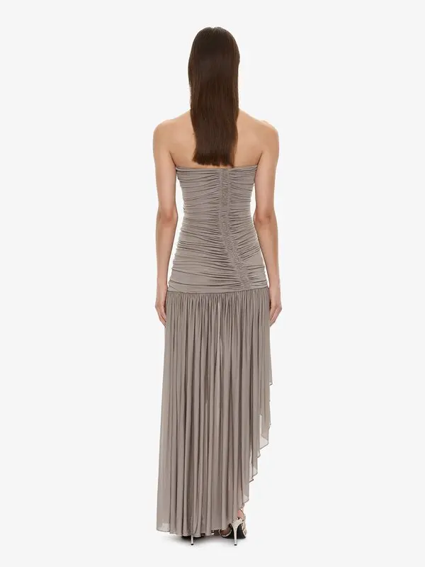 Christopher Esber Arced Orion Strapless Gown - Grey