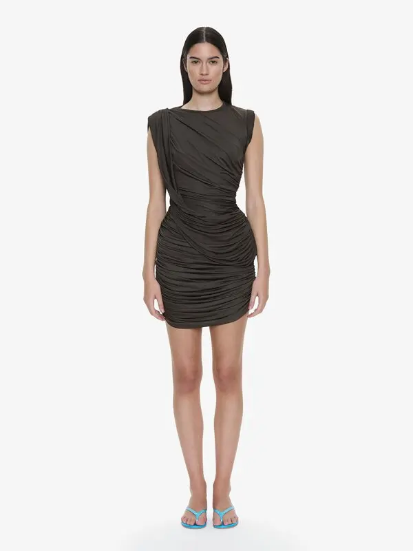 Christopher Esber Verve Twisted Tank Mini Dress - Brown