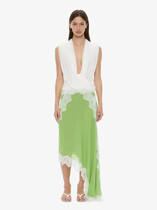 Christopher Esber Verve Lace Skirt - Green