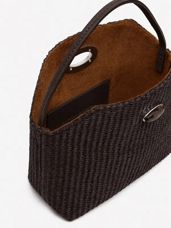Christopher Esber Turnlock Raffia Mini Bag