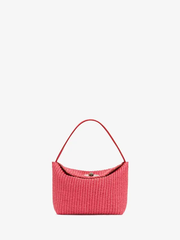 Christopher Esber Turnlock Raffia Mini Bag - Pink
