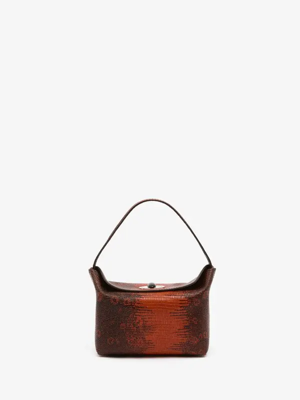 Christopher Esber Turnlock Lizard Mini Bag - Lizard Brown