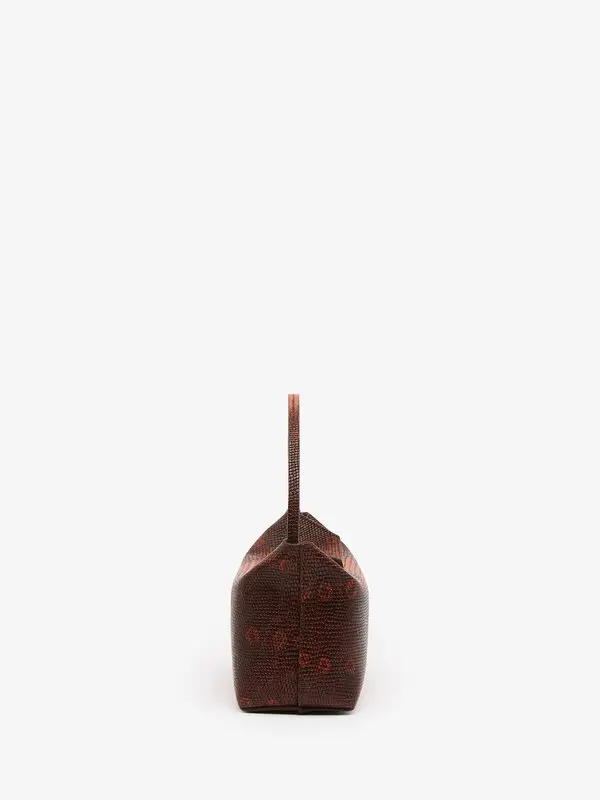 Christopher Esber Turnlock Lizard Mini Bag - Lizard Brown