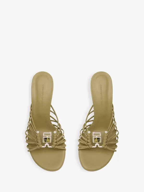 Christopher Esber Bezel Quartz Caged Stiletto Heeled Mules