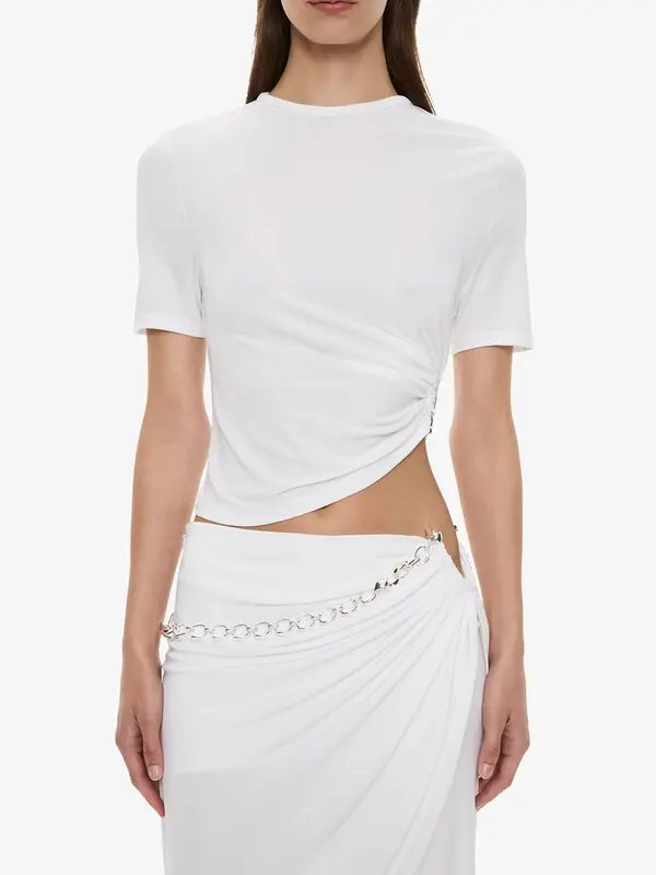 Christopher Esber Crystal Cable Chain Draped Skirt Trouser