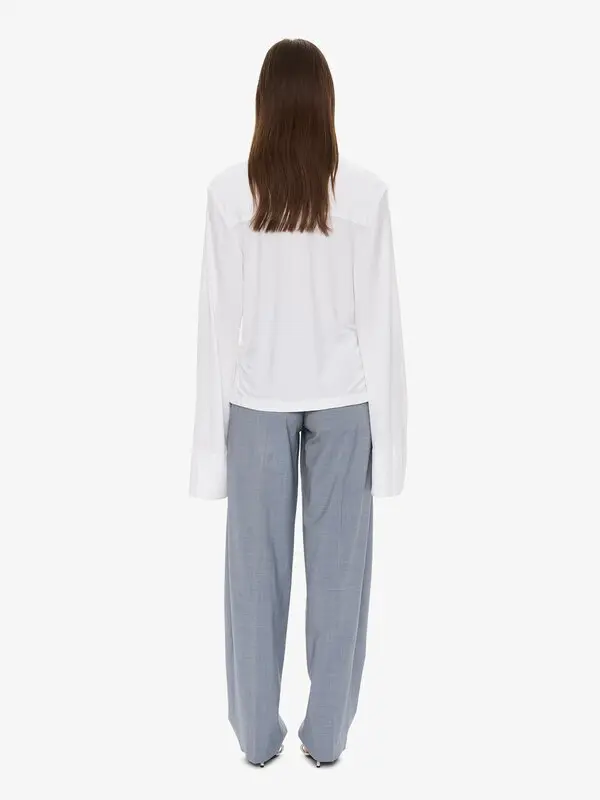 Christopher Esber Deconstructed Long Sleeve Polo - White