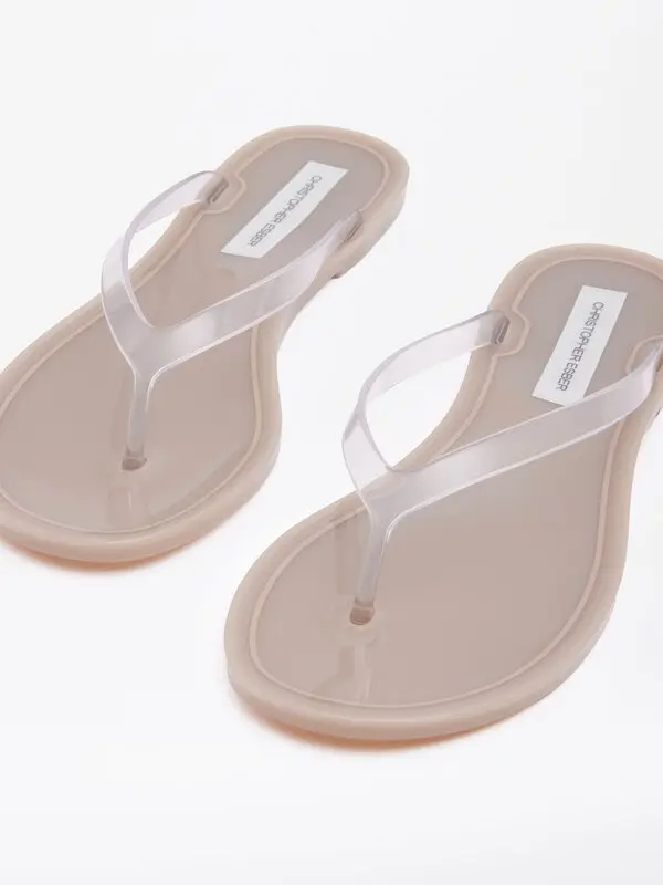 Christopher Esber Transparent Flip Flops - Clear