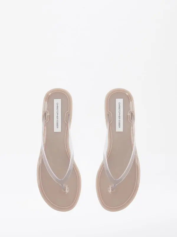 Christopher Esber Transparent Flip Flops - Clear