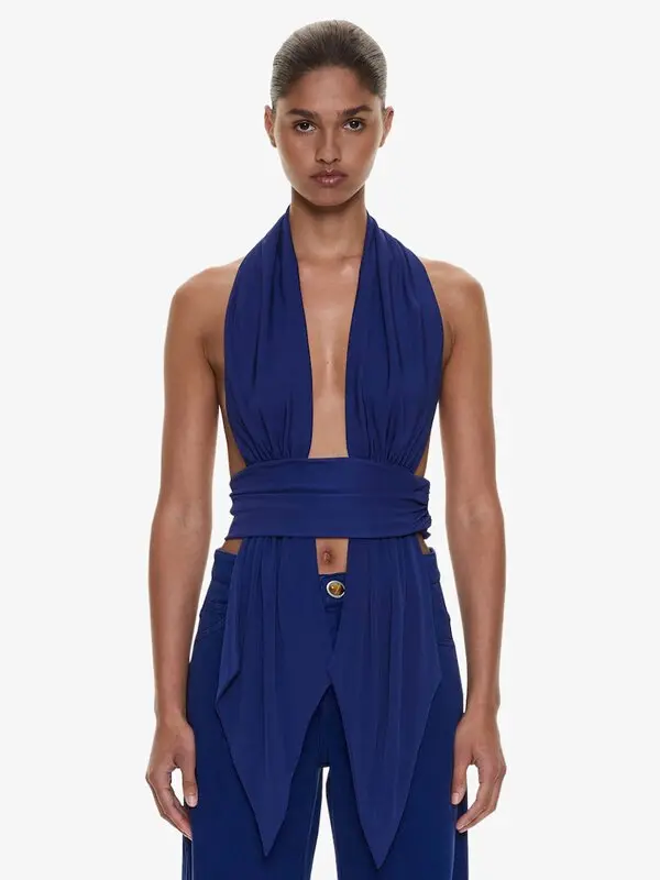 Christopher Esber Scarf Draped Halter Top