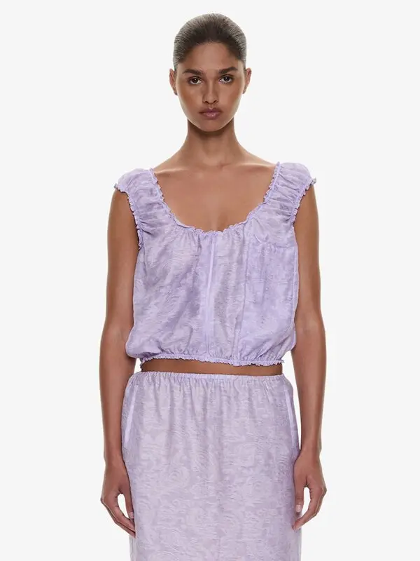 Christopher Esber Light Leak Jacquard Zip Up Top