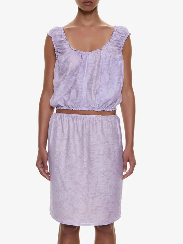 Christopher Esber Light Leak Jacquard Zip Up Top