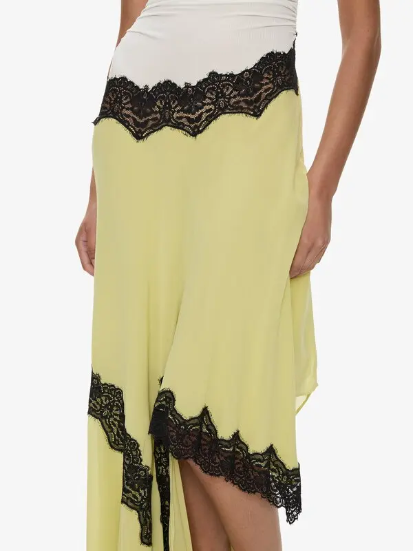 Christopher Esber Cutaway Lace Gathered Tank Dress - Yellow