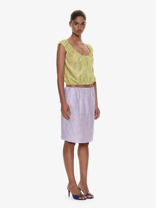 Christopher Esber Light Leak Jacquard Slip Skirt - Purple