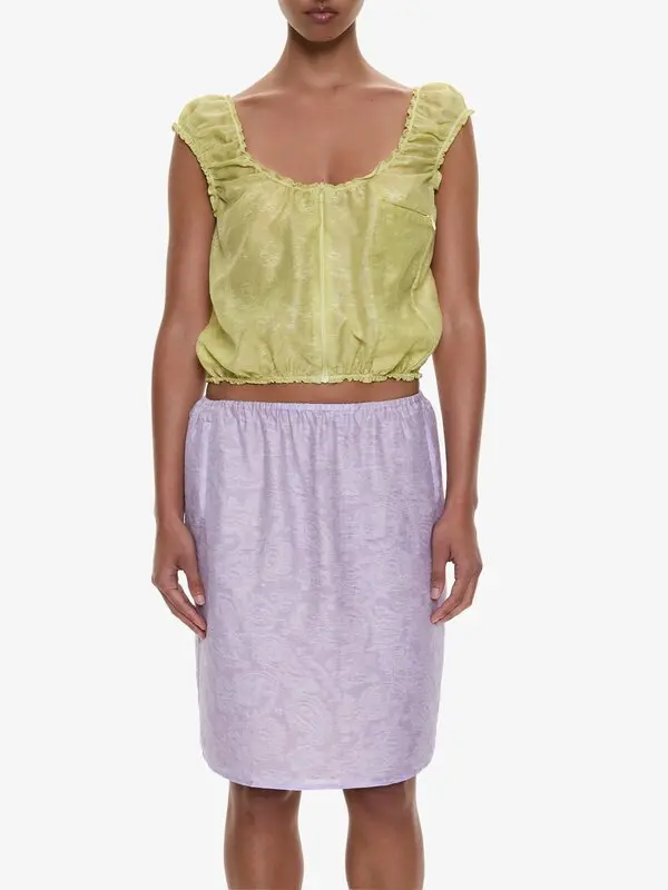 Christopher Esber Light Leak Jacquard Slip Skirt - Purple