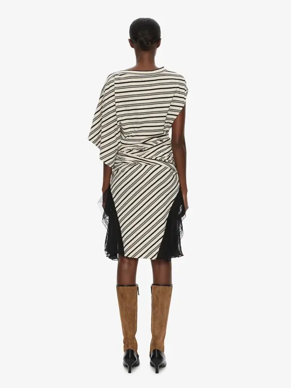 Christopher Esber Striped Jersey Panelled Tee Dress