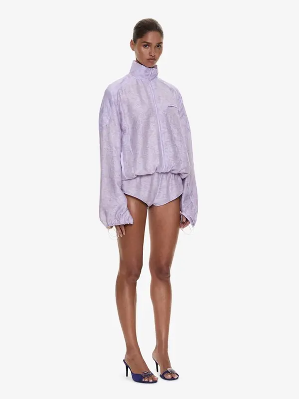 Christopher Esber Light Leak Jacquard Zipped One Piece - Lilac
