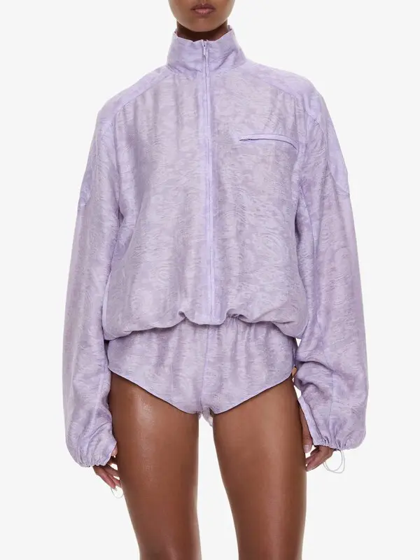 Christopher Esber Light Leak Jacquard Zipped One Piece - Lilac