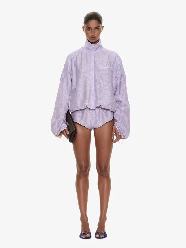 Christopher Esber Light Leak Jacquard Zipped One Piece - Purple