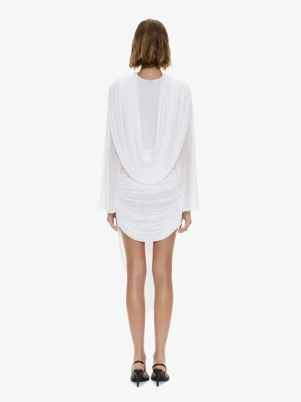 Christopher Esber Ripple Drape Long Sleeve Mini Dress
