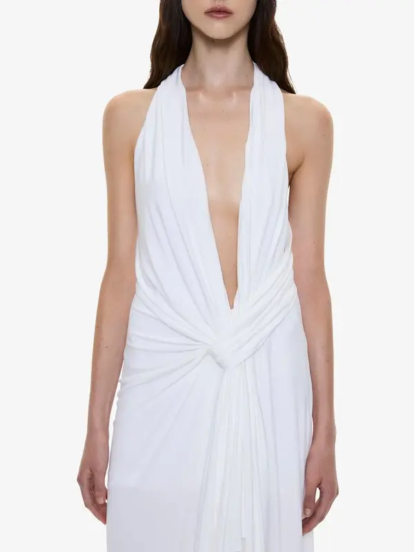 Christopher Esber Spire Cascade Midi Dress - White