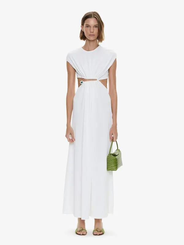 Christopher Esber Droplet Crystal Clasp Tank Dress