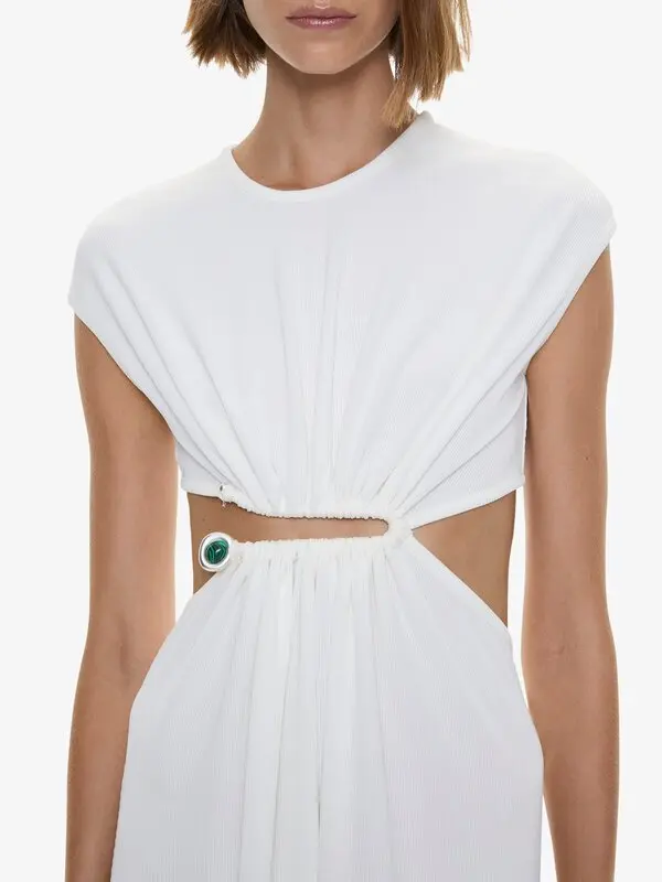 Christopher Esber Droplet Crystal Clasp Tank Dress