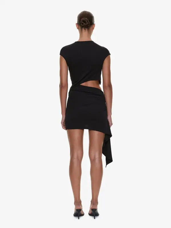 Christopher Esber Droplet Crystal Clasp Draped Tank Dress