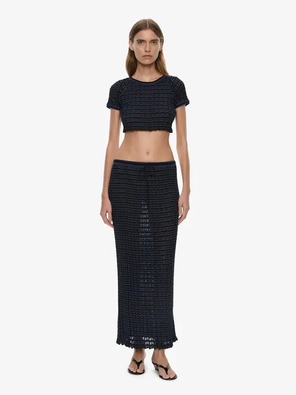 Christopher Esber Verano Striped Cropped Tee