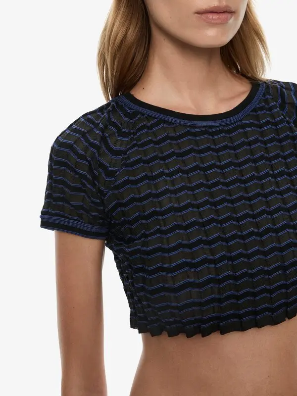 Christopher Esber Verano Striped Cropped Tee