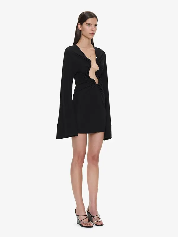 Christopher Esber Salacia Ruched Long Sleeve Mini Dress