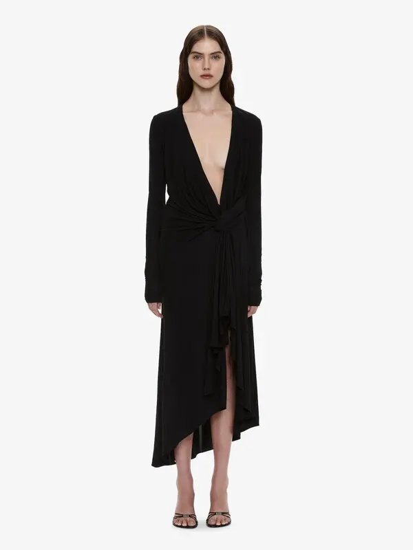 Christopher Esber Spire Cascade Long Sleeve Dress