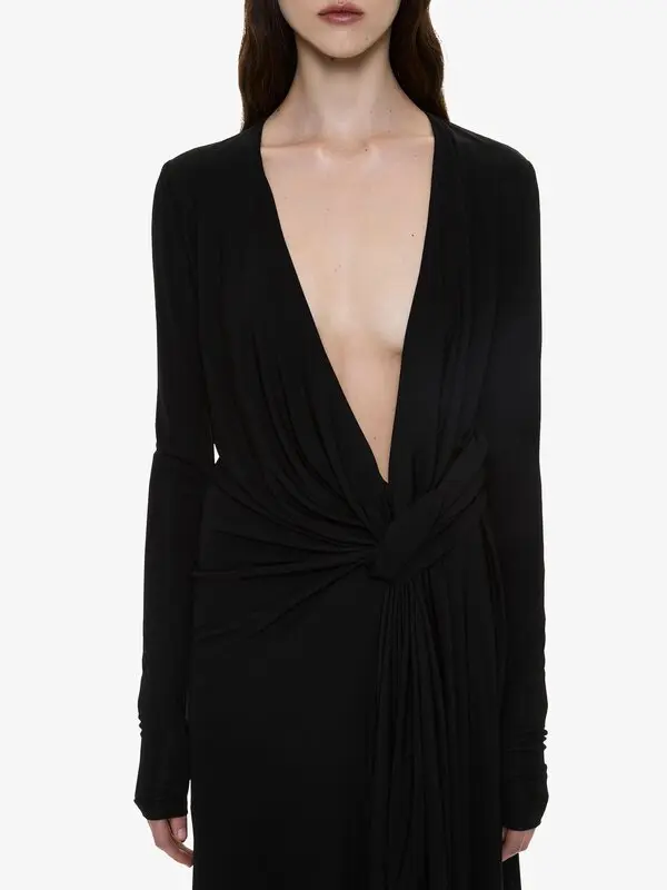 Christopher Esber Spire Cascade Long Sleeve Dress