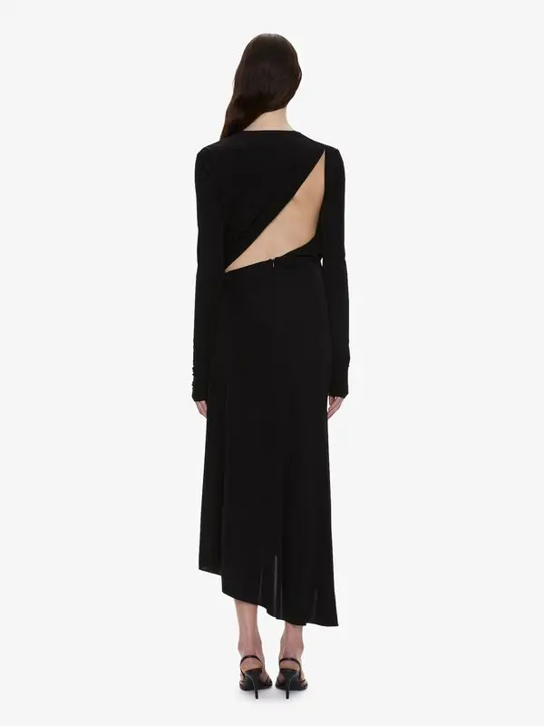 Christopher Esber Spire Cascade Long Sleeve Dress