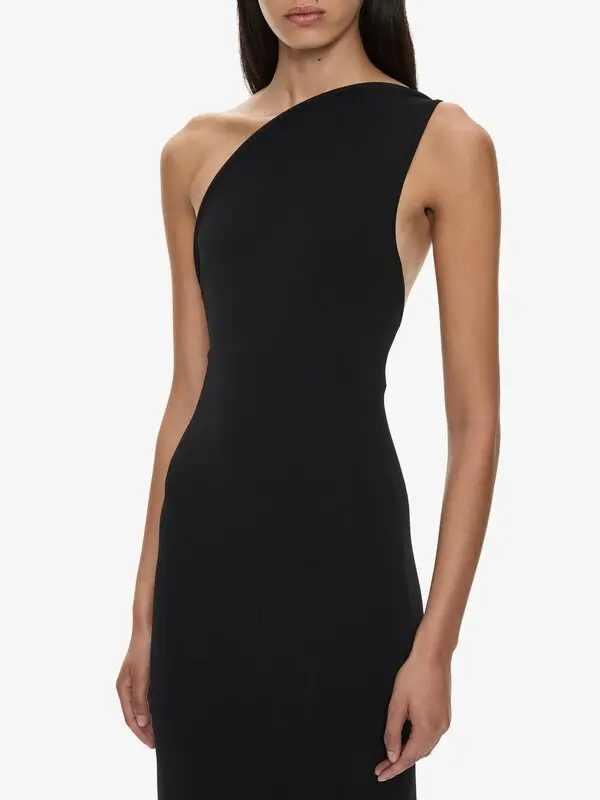 Christopher Esber Concave Wired One-shoulder Maxi Dress - Black