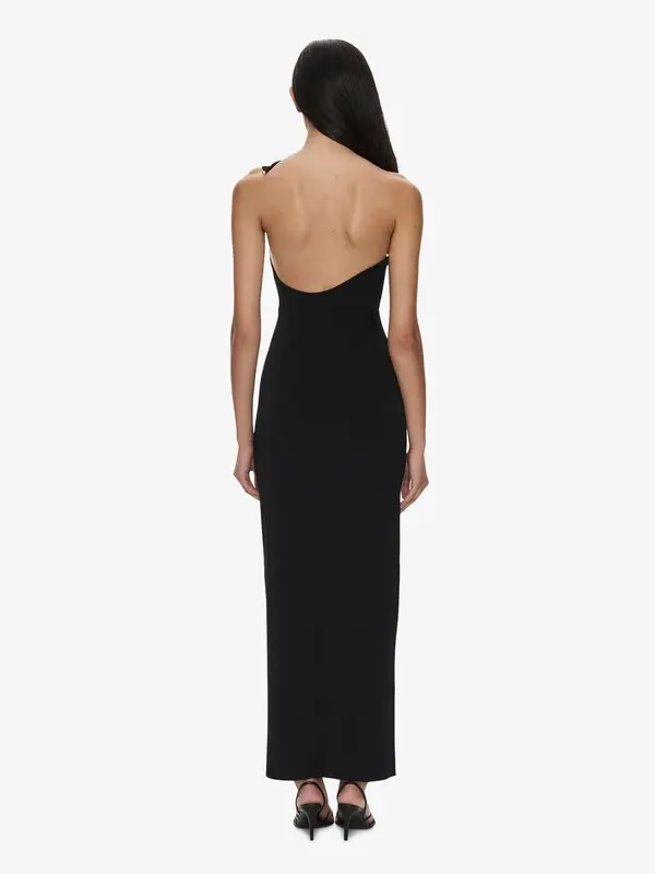 Christopher Esber Concave Wired One-shoulder Maxi Dress - Black