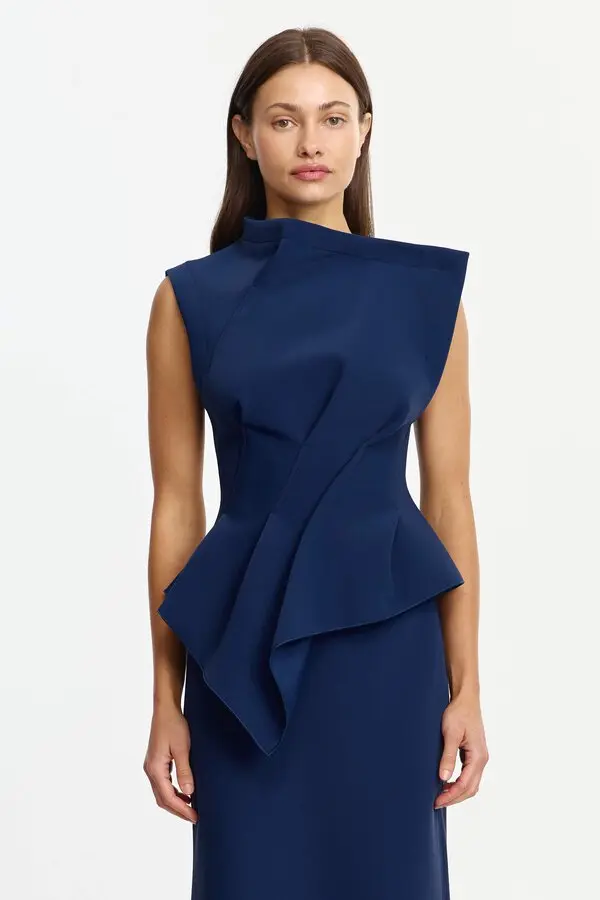 Acler Burbank Sculpted Sleeveless Top - Sapphire