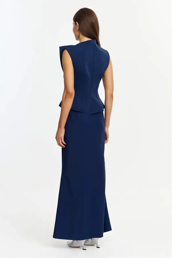 Acler Burbank Sculpted Top - Sapphire