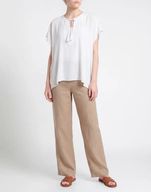 Vilebrequin Viscose Top With Lace-up Neckline And Tassels