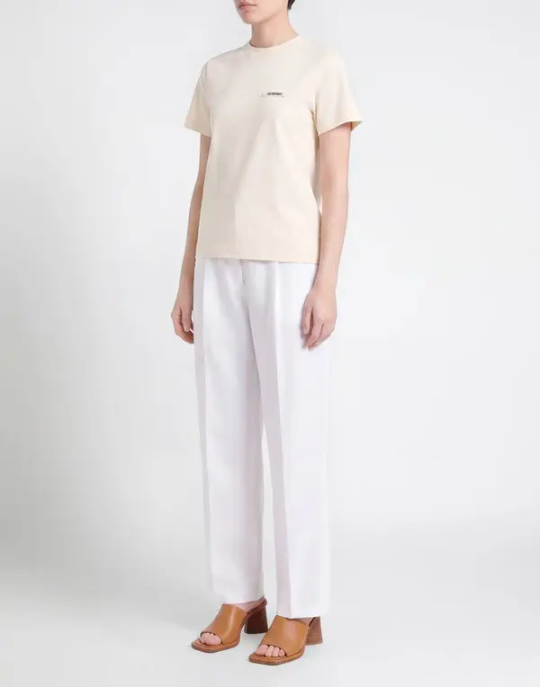 Jacquemus Cream Cotton T-shirt