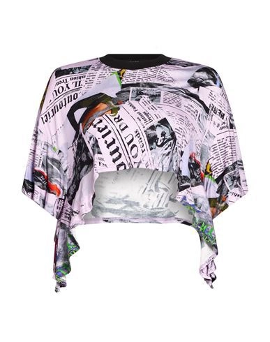 Versace Graphic Print Cropped T-shirt - Lilac
