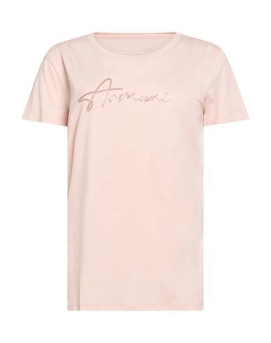 Armani Exchange Logo Embellished Cotton T-shirt - Pink