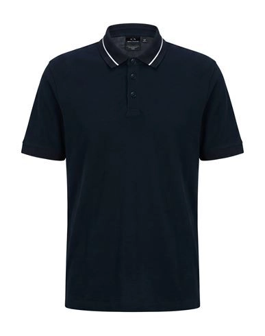Armani Exchange Polo Shirt Size Cotton, Elastane - Blue