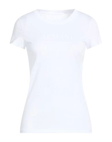 Armani Exchange Cotton T-shirt With Appliqués - White