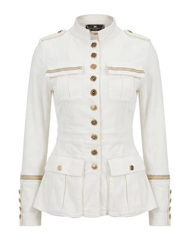 Elisabetta Franchi Jacket Size Cotton, Elastane