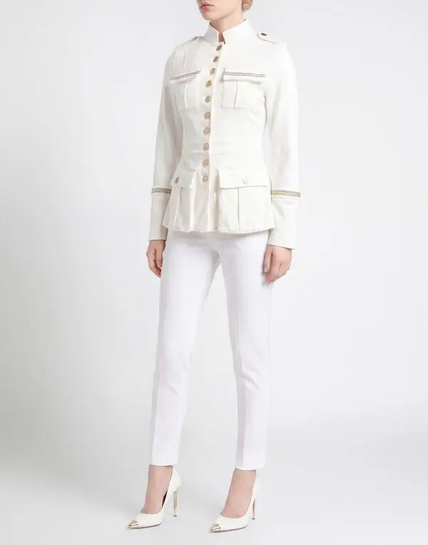 Elisabetta Franchi Jacket Size Cotton, Elastane